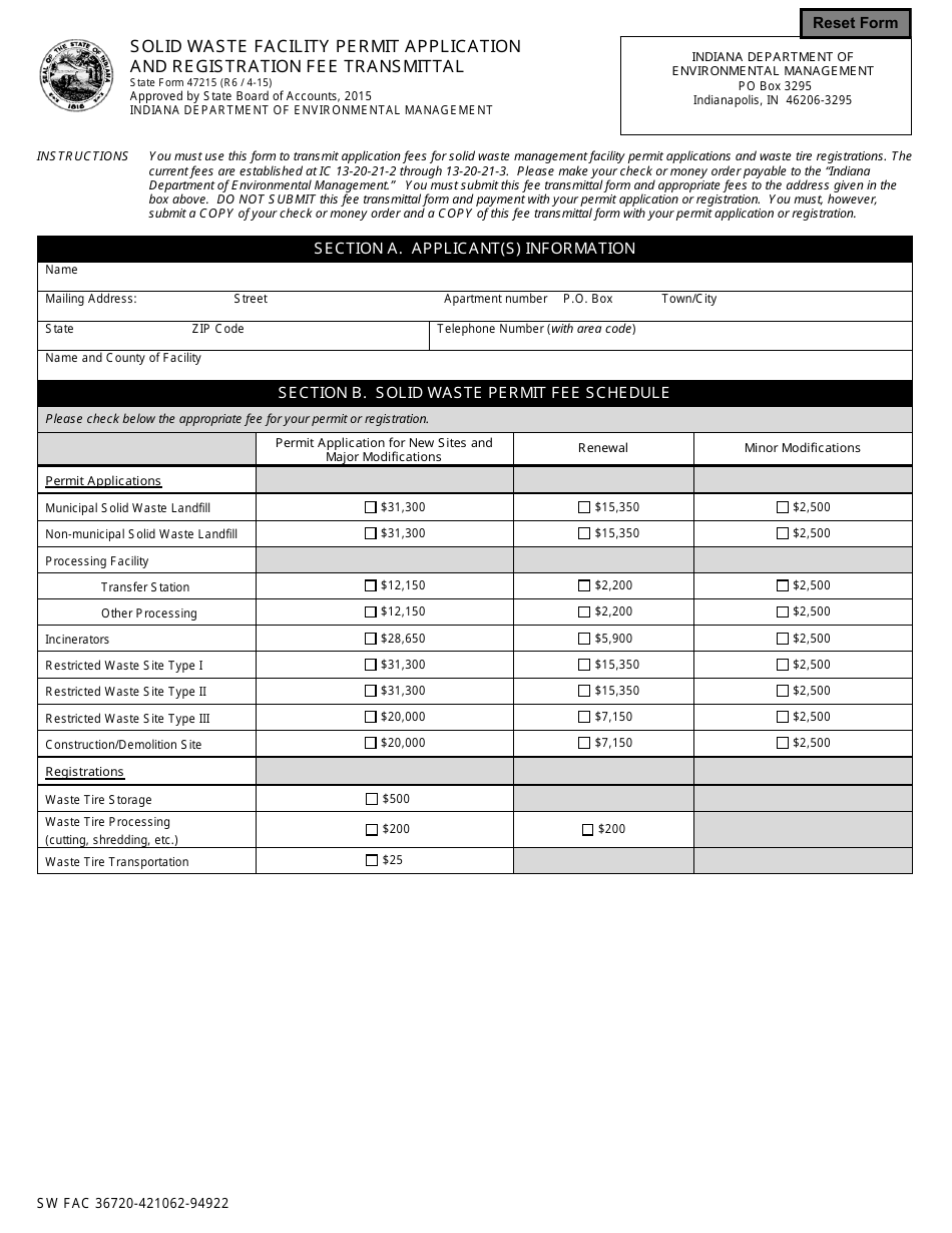 State Form 47215 - Fill Out, Sign Online and Download Fillable PDF ...