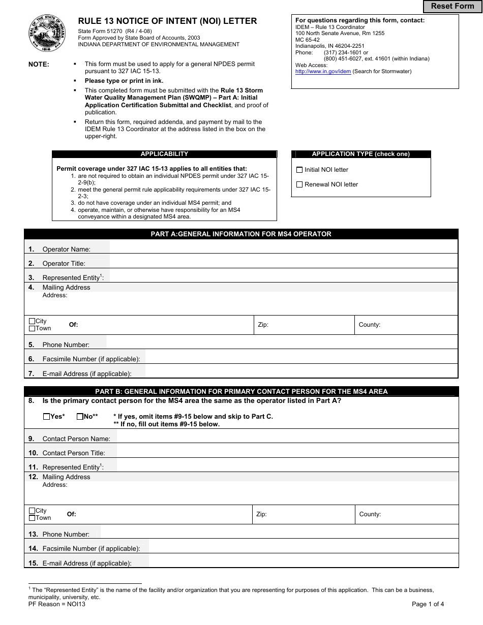 State Form 51270 - Fill Out, Sign Online and Download Fillable PDF ...