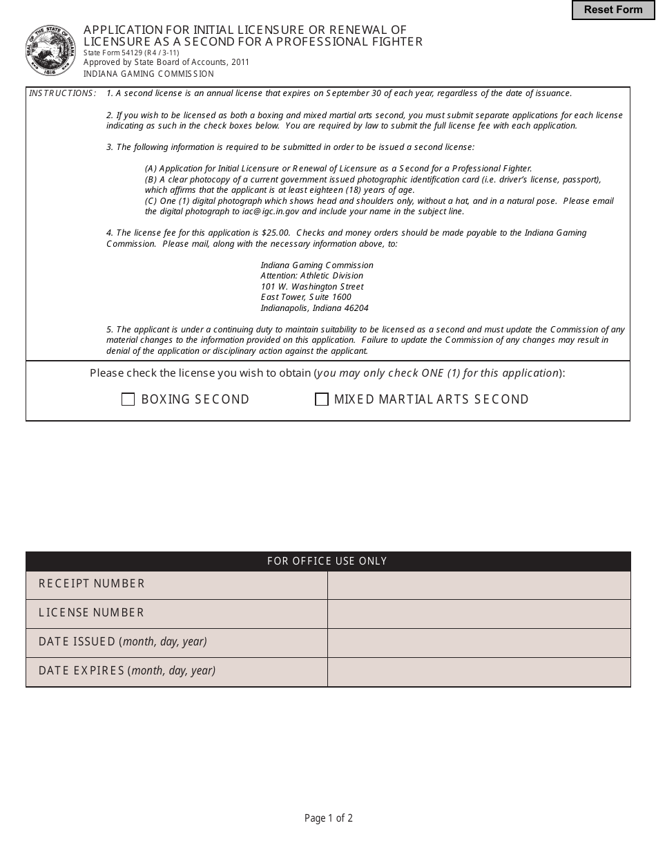 State Form 54129 - Fill Out, Sign Online and Download Fillable PDF ...