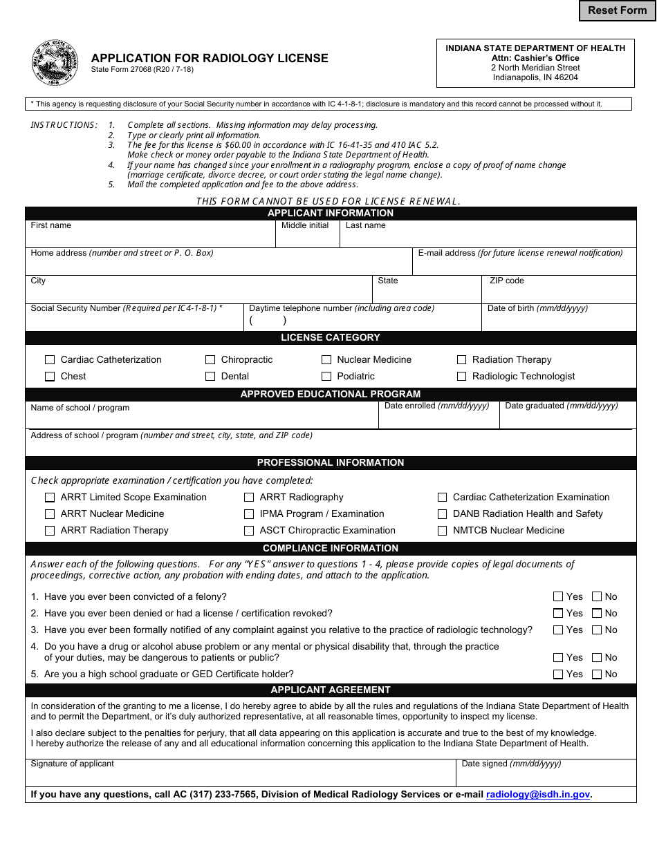 State Form 27068 - Fill Out, Sign Online and Download Fillable PDF ...