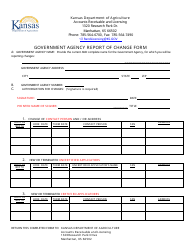 Kansas Government Agency Report of Change Form Download Fillable PDF ...