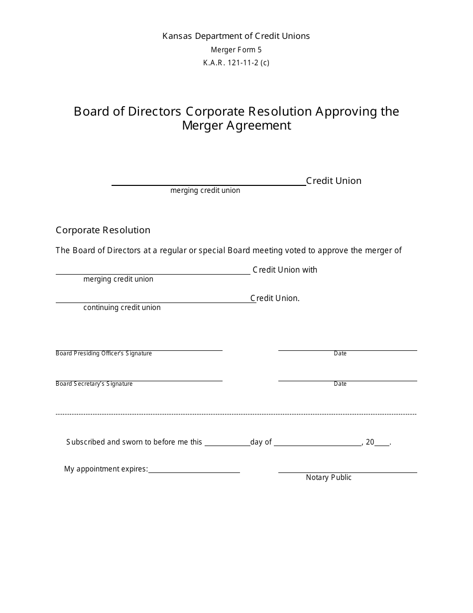 Form 5 - Fill Out, Sign Online and Download Printable PDF, Kansas ...
