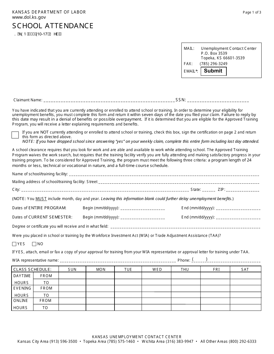 Form K-BEN317 - Fill Out, Sign Online and Download Fillable PDF, Kansas ...