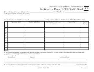 Form RP - Fill Out, Sign Online and Download Printable PDF, Kansas ...