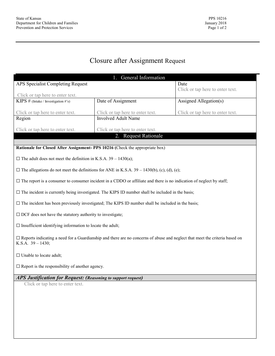 Form PPS10216 - Fill Out, Sign Online and Download Printable PDF ...