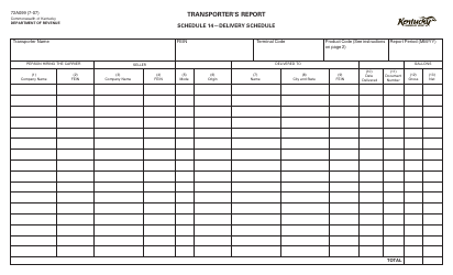 Form 72A099 Schedule 14 - Fill Out, Sign Online and Download Printable ...