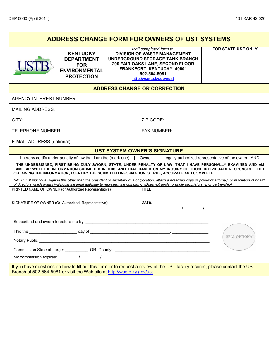 Form DEP0060 - Fill Out, Sign Online and Download Printable PDF ...