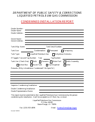 Louisiana Condemned Installation Report Form Download Printable PDF ...