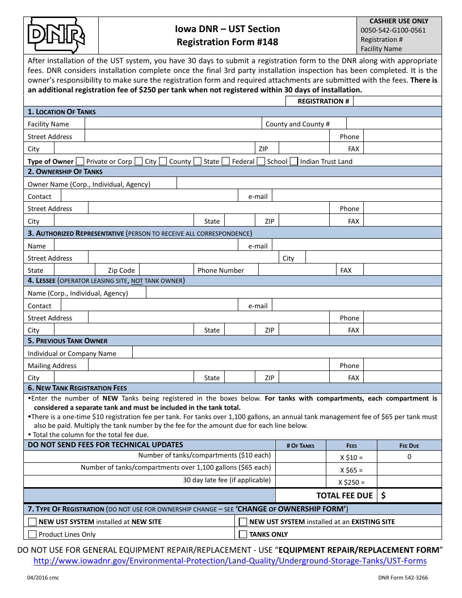DNR Form 542-3266 (148) - Fill Out, Sign Online and Download Fillable ...