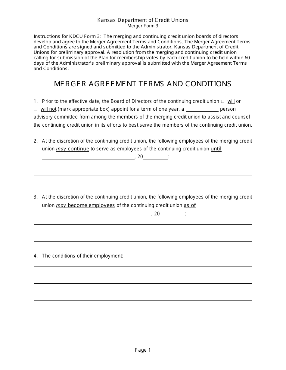 Form 3 - Fill Out, Sign Online and Download Printable PDF, Kansas ...