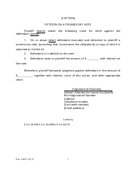 Kansas Petition on a Promissory Note - Fill Out, Sign Online and ...