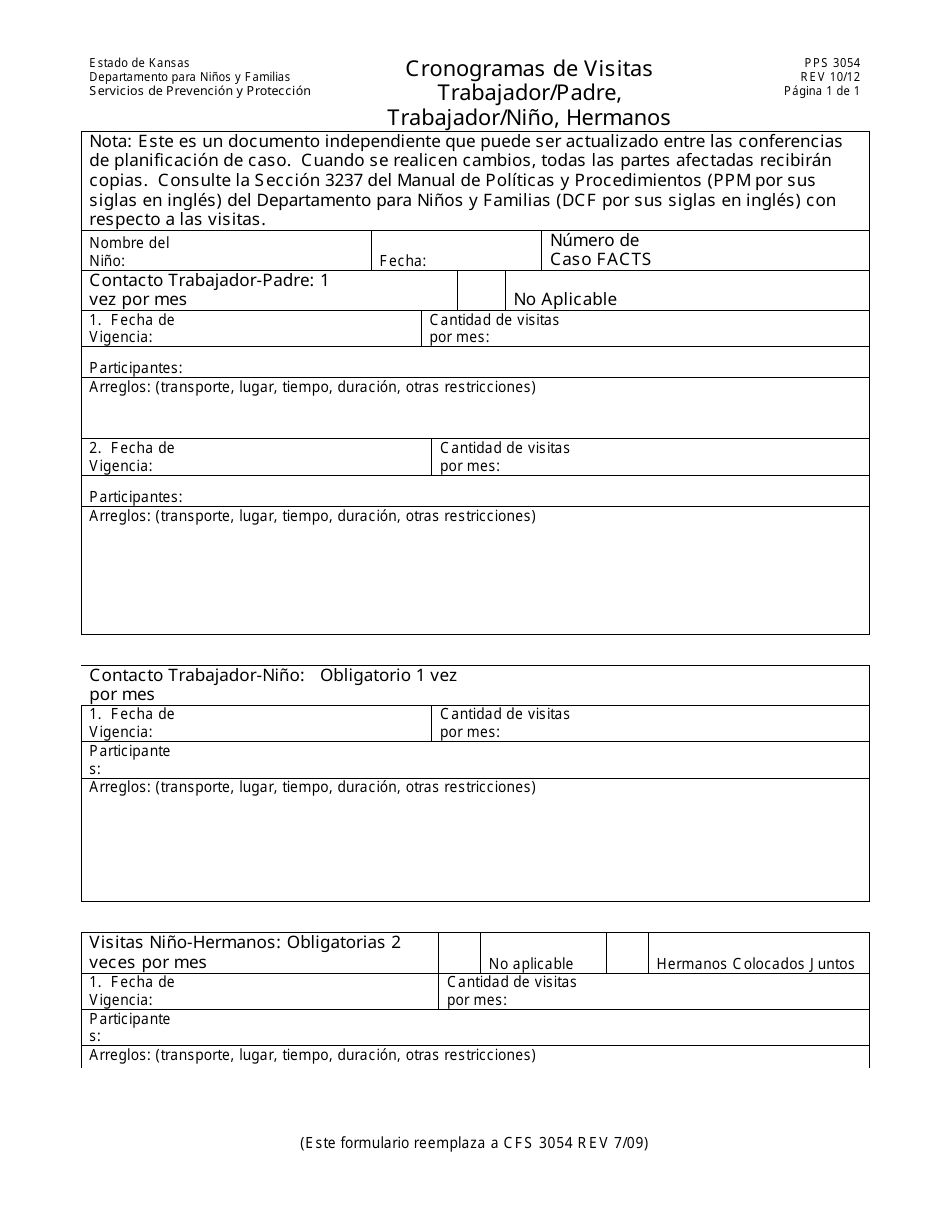 Formulario PPS3054 - Fill Out, Sign Online and Download Printable PDF ...