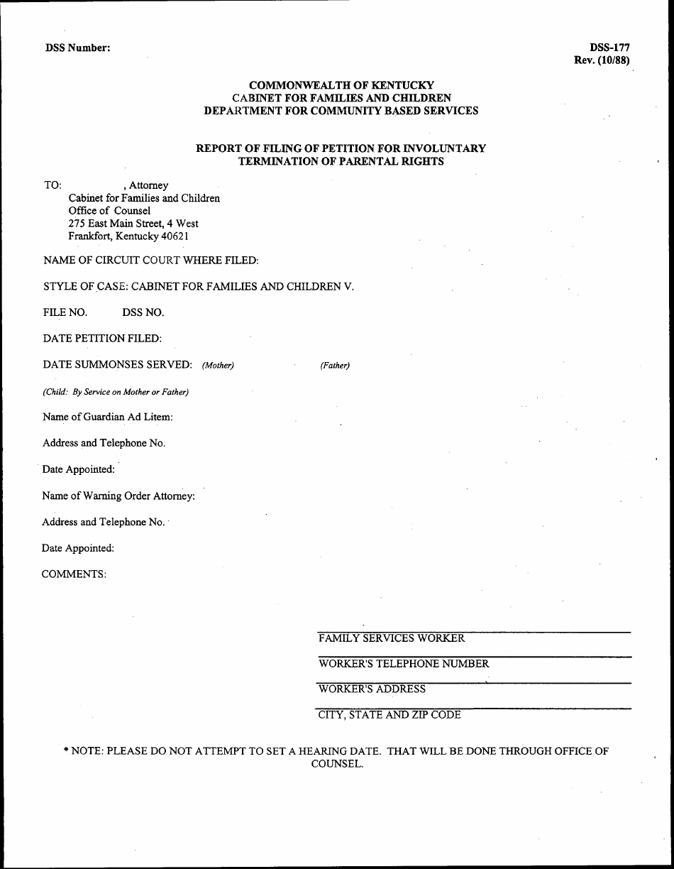 Form DSS-177 - Fill Out, Sign Online and Download Printable PDF ...
