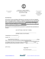 Kentucky Preferred Notary Form Download Printable PDF | Templateroller