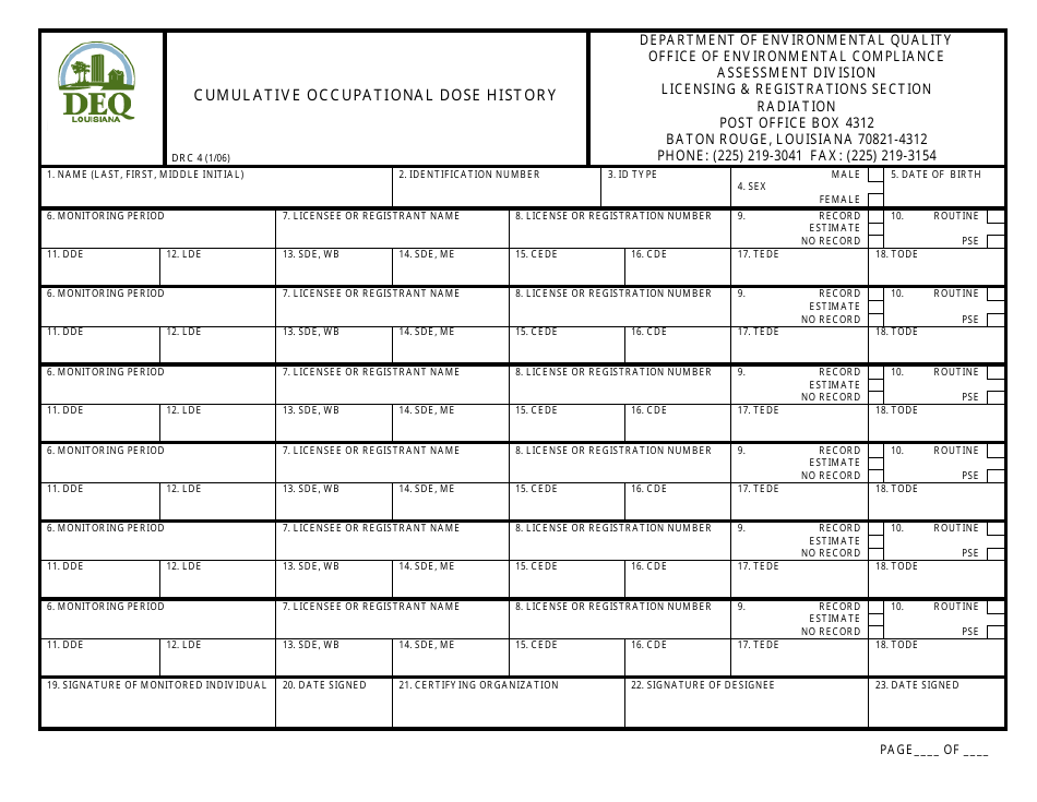 Form DRC4 - Fill Out, Sign Online and Download Printable PDF, Louisiana ...