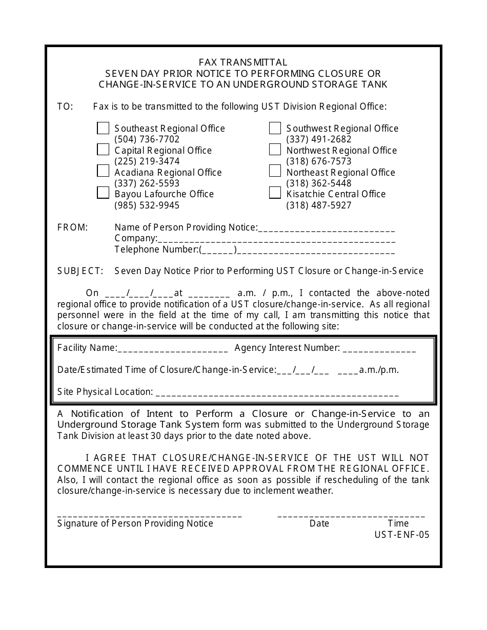 Form UST-ENF-05 - Fill Out, Sign Online and Download Printable PDF ...