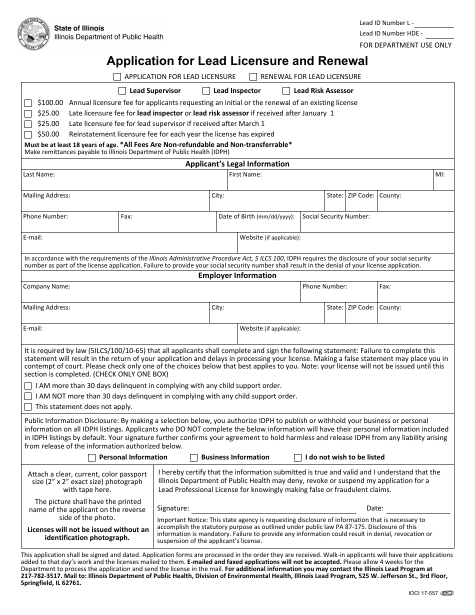 Form IOCI17-557 - Fill Out, Sign Online and Download Fillable PDF ...