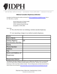 Illinois Medical Cannabis Dispensary Selection Form Download Printable ...