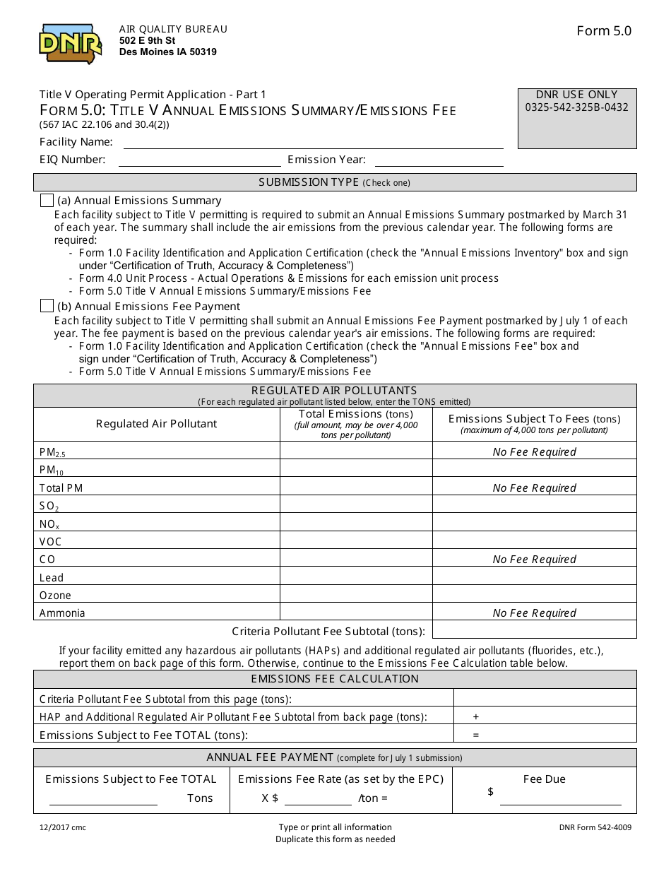 DNR Form 542-4009 (5.0) Part 1 - Fill Out, Sign Online and Download ...