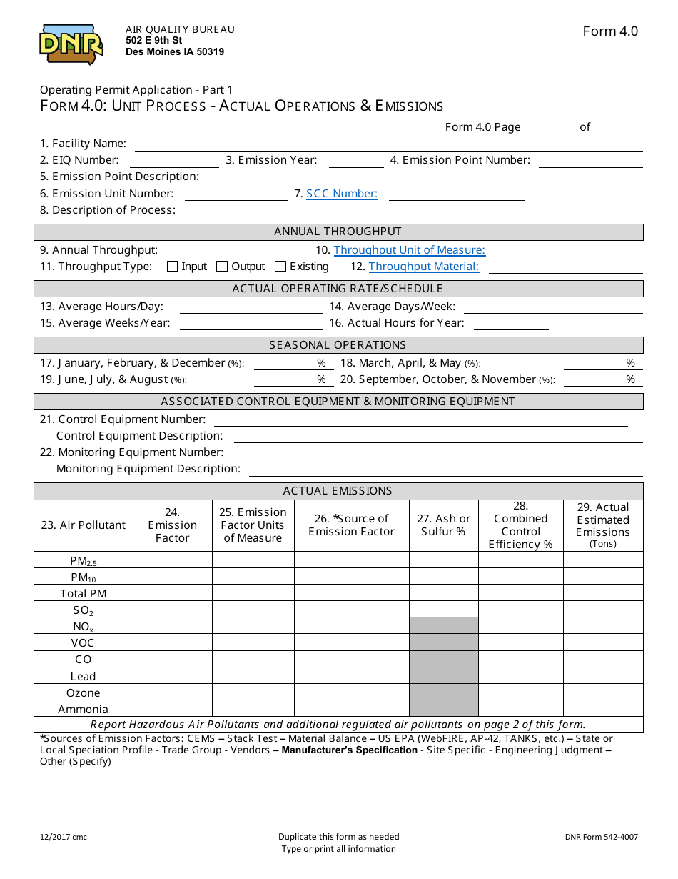 DNR Form 542-4007 (4.0) Part 1 - Fill Out, Sign Online and Download ...