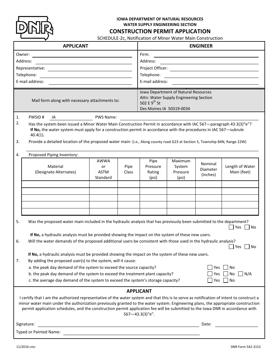 DNR Form 542-3152 Schedule 2C - Fill Out, Sign Online and Download ...