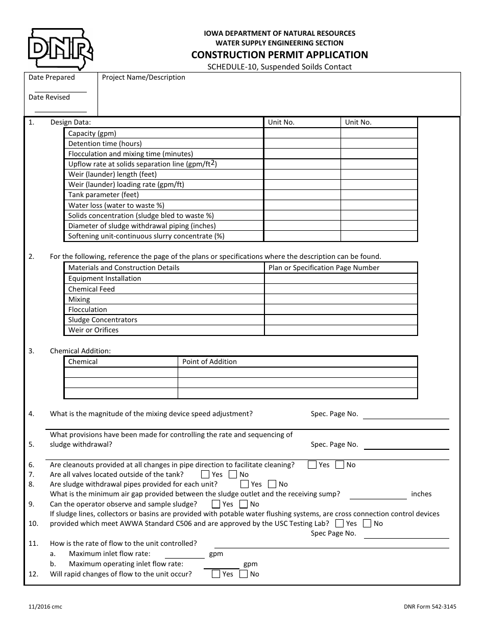 DNR Form 542-3145 Schedule 10 - Fill Out, Sign Online and Download ...