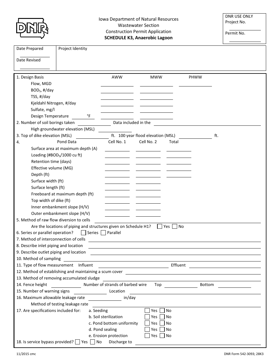 DNR Form 542 3093 Schedule K3 Fill Out Sign Online And Download
