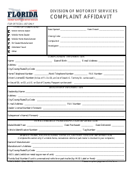 Form FDACS-06101 Download Fillable PDF or Fill Online Affidavit Florida ...