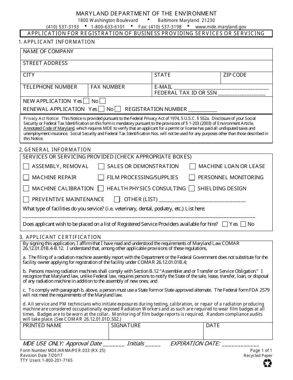 Form RX25 - Fill Out, Sign Online and Download Printable PDF, Maryland ...