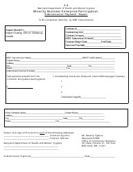 Form A-4 Download Printable PDF or Fill Online Subcontractor Payment ...