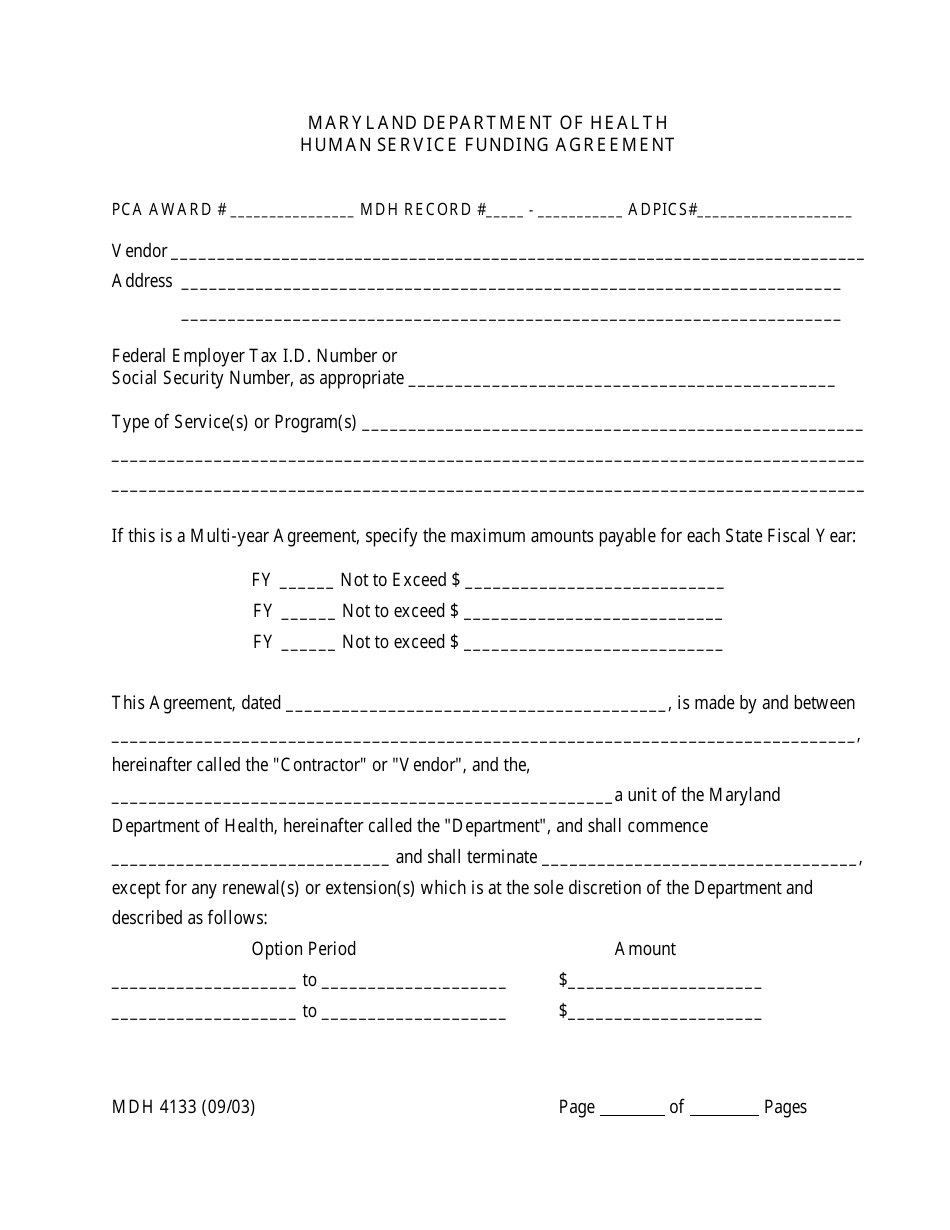 Form MDH4133 - Fill Out, Sign Online and Download Printable PDF ...