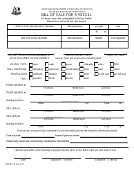 DNR Form B-118 Download Fillable PDF or Fill Online Bill of Sale for a ...