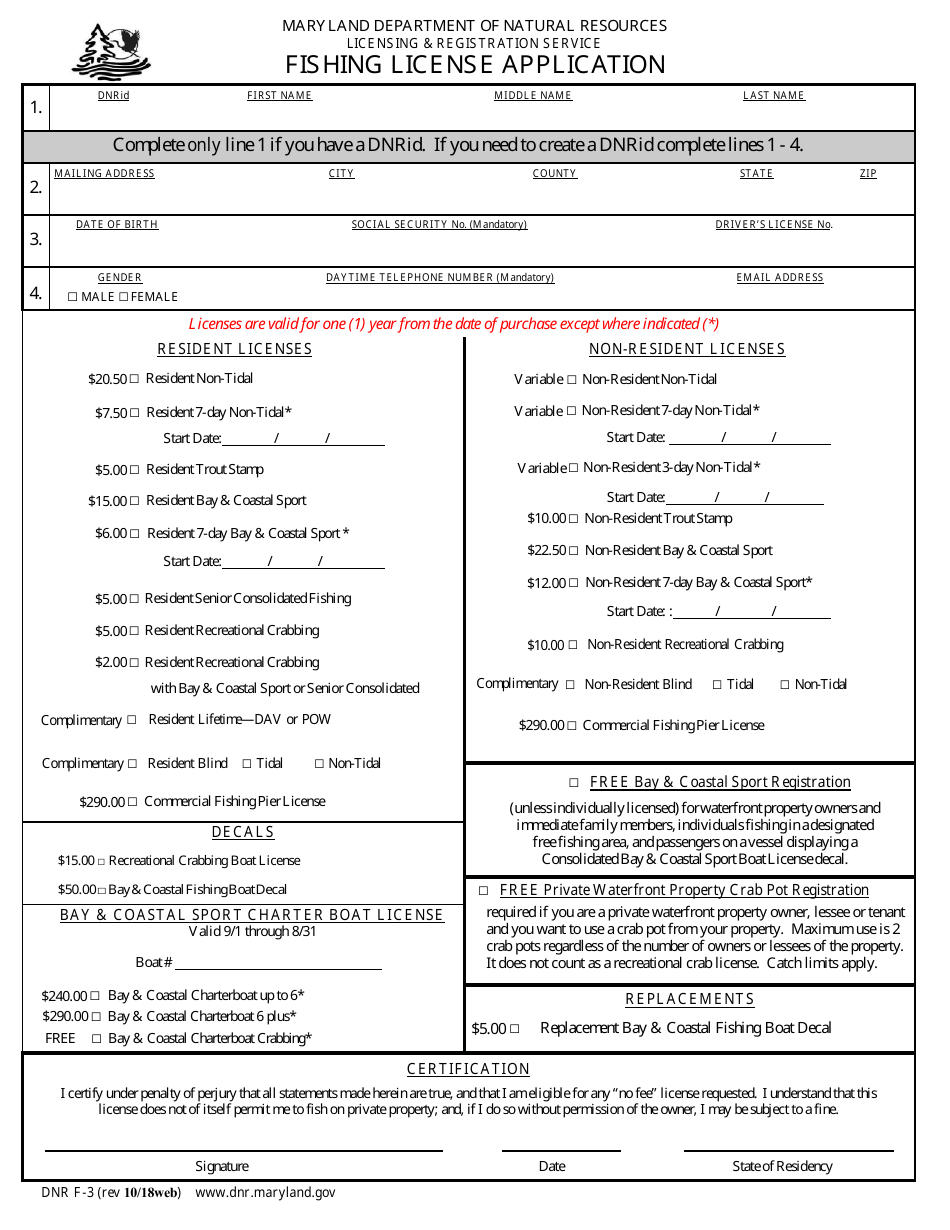 DNR Form F-3 - Fill Out, Sign Online and Download Fillable PDF ...