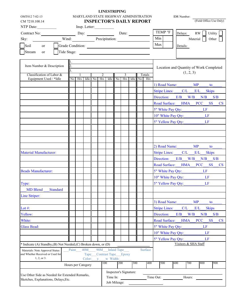 Form OMT012 - Fill Out, Sign Online and Download Printable PDF ...