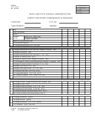 Form OMT031 Download Printable PDF or Fill Online Compaction Report ...