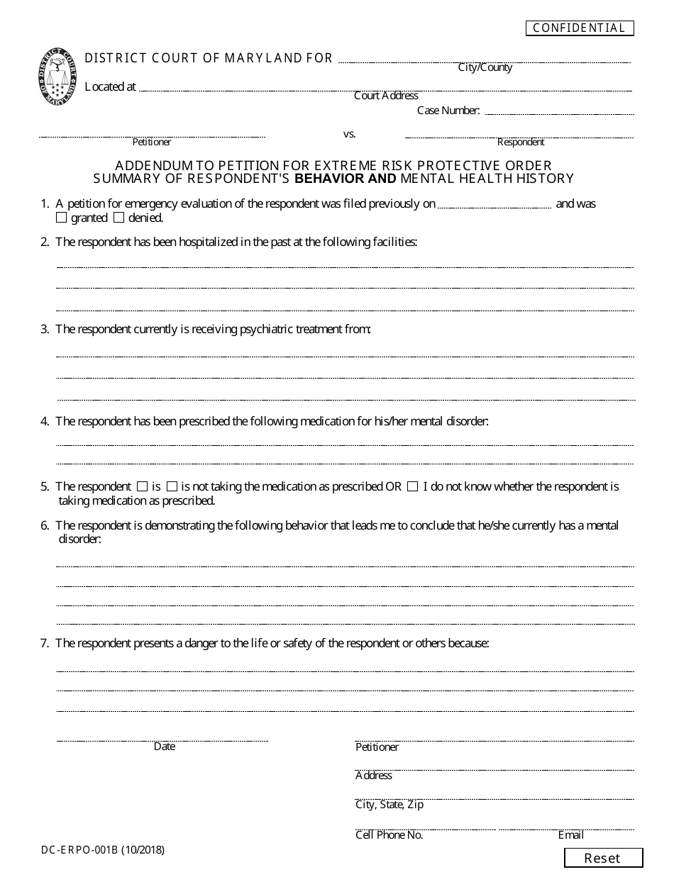 Form DC-ERPO-001B - Fill Out, Sign Online and Download Fillable PDF ...