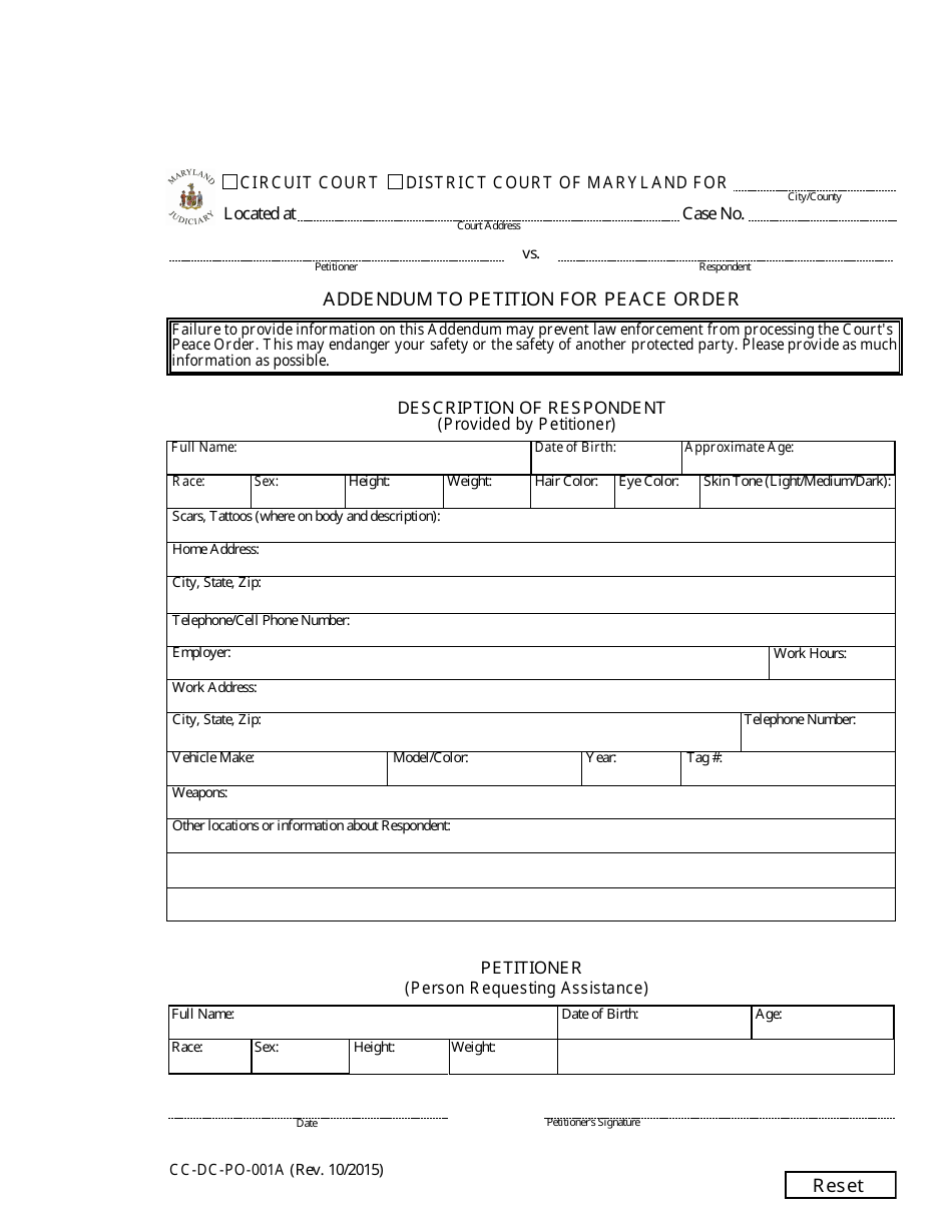 Form CC-DC-PO-001A - Fill Out, Sign Online and Download Fillable PDF ... Form CC-DC-PO-001A - Fill Out, Sign Online and Download Fillable PDF ...
