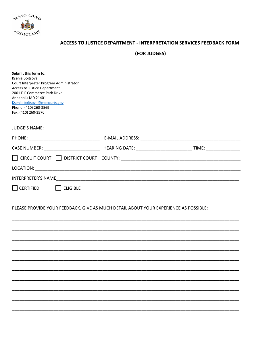 Maryland Access to Justice Department - Interpretation Services ...