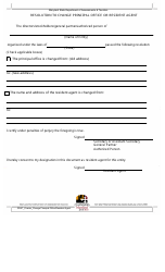 Maryland Resolution to Change Principal Office or Resident Agent - Fill ...