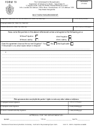 Form 19 Download Fillable PDF or Fill Online Section 19 Agreement ...