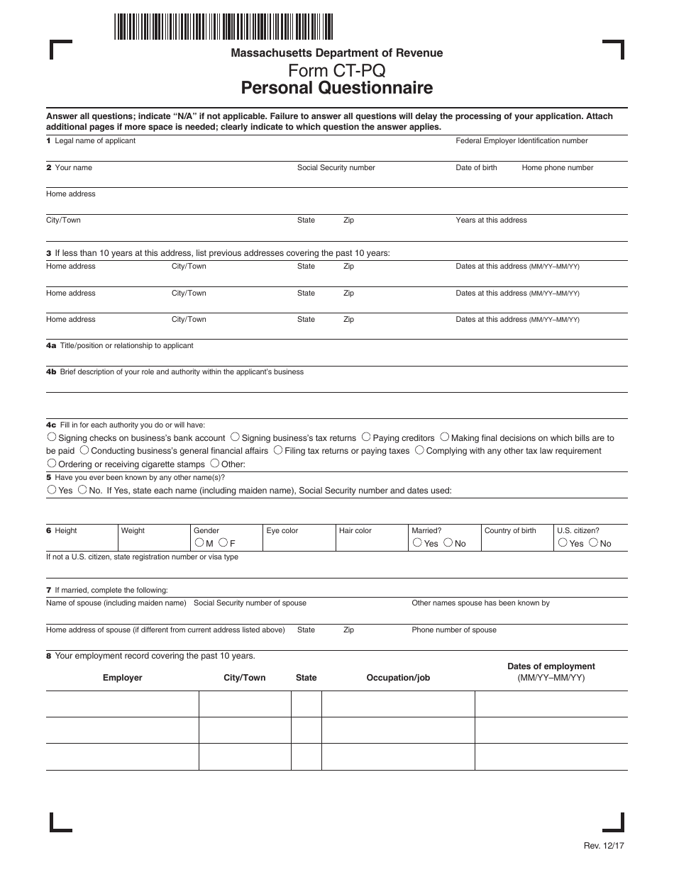 Form CT-PQ - Fill Out, Sign Online and Download Printable PDF ...