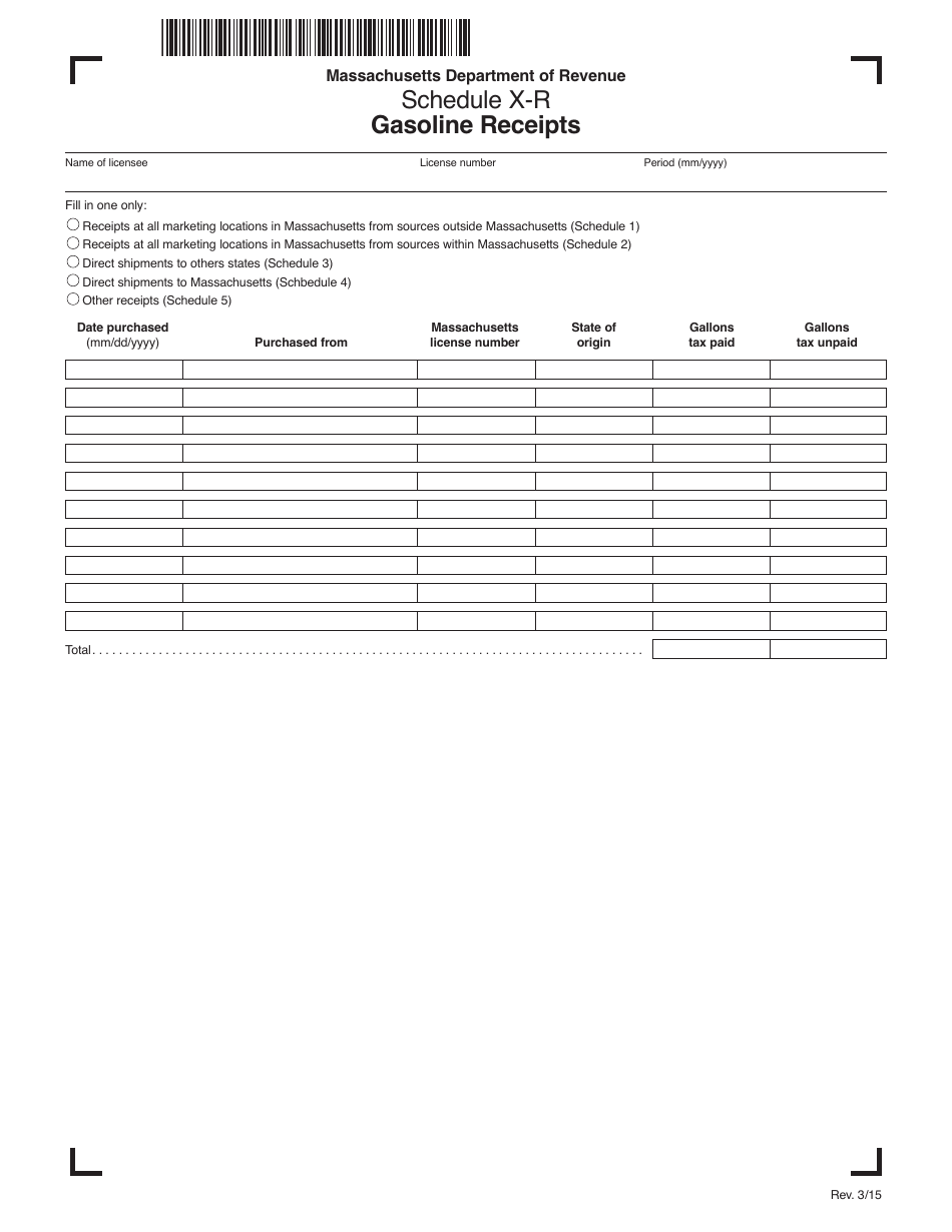 Massachusetts Gasoline Receipts - Fill Out, Sign Online and Download ...