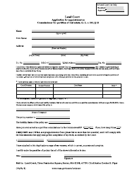 Massachusetts Partition Commissioners Application Form Download ...