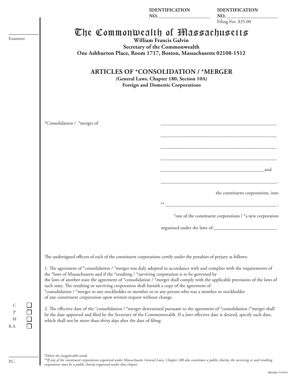 Form 18010AM - Fill Out, Sign Online and Download Fillable PDF, Massachusetts | Templateroller