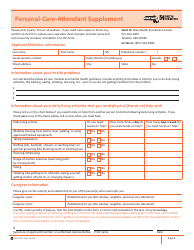 Form PCA-SUPP Download Printable PDF or Fill Online Personal-Care ...