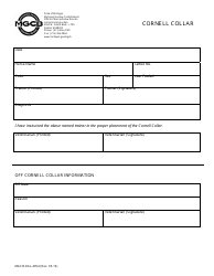 Form MGCB-RAL-4054 Download Printable PDF or Fill Online Cornell Collar ...