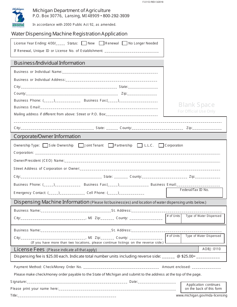 Form FI-0153 - Fill Out, Sign Online and Download Printable PDF ...