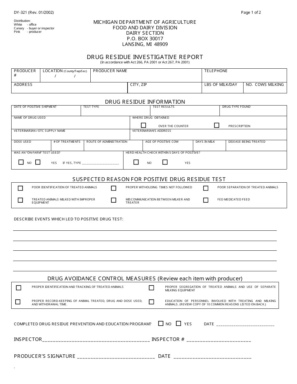 Form DY-321 - Fill Out, Sign Online and Download Printable PDF ...
