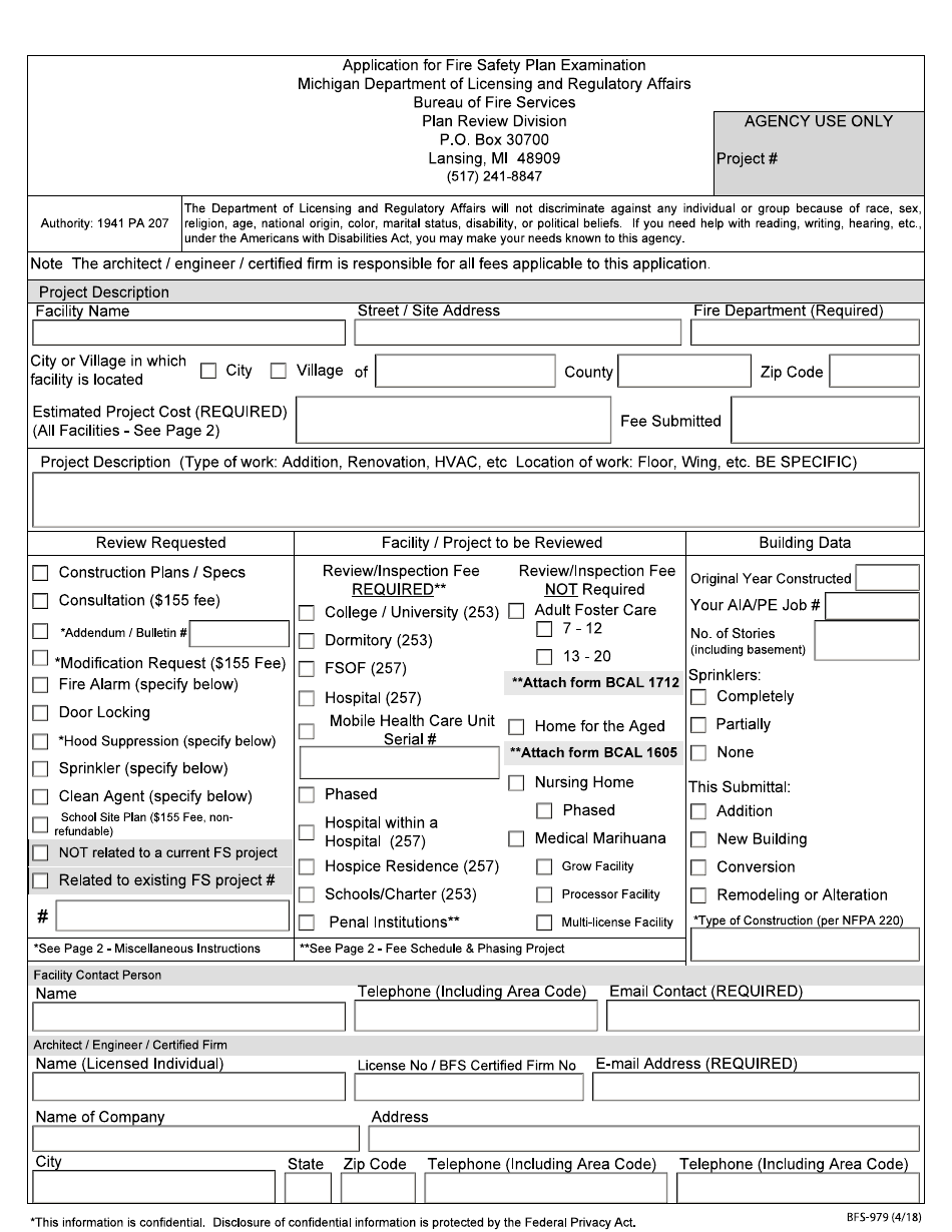 Form BFS-979 - Fill Out, Sign Online and Download Fillable PDF ...