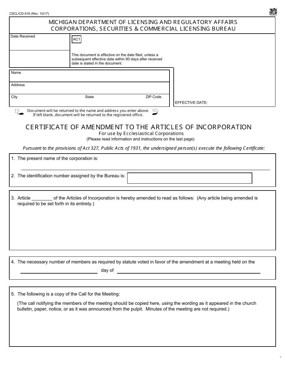 Form CSCL/CD-516 - Fill Out, Sign Online and Download Fillable PDF ...